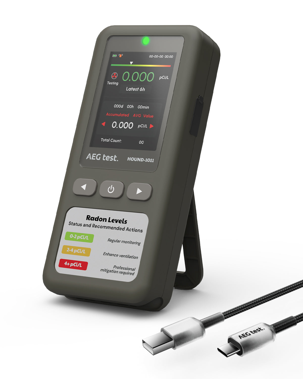 HOUAEGTEST HOUND-1011 Portable Radon Detector for Home, Lightweight ...